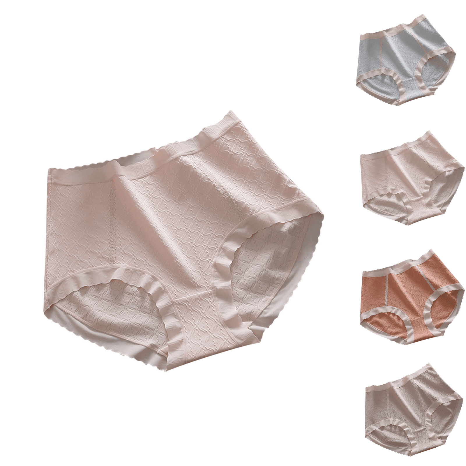 Bixock Plus Size Cotton Briefs for Women Seamless Underwear High Waist ...