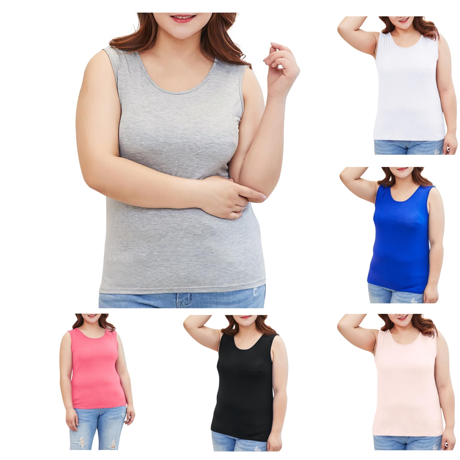 Bixock Plus Size Tank Tops for Women,Summer Women Tops,Blouse for Women ...