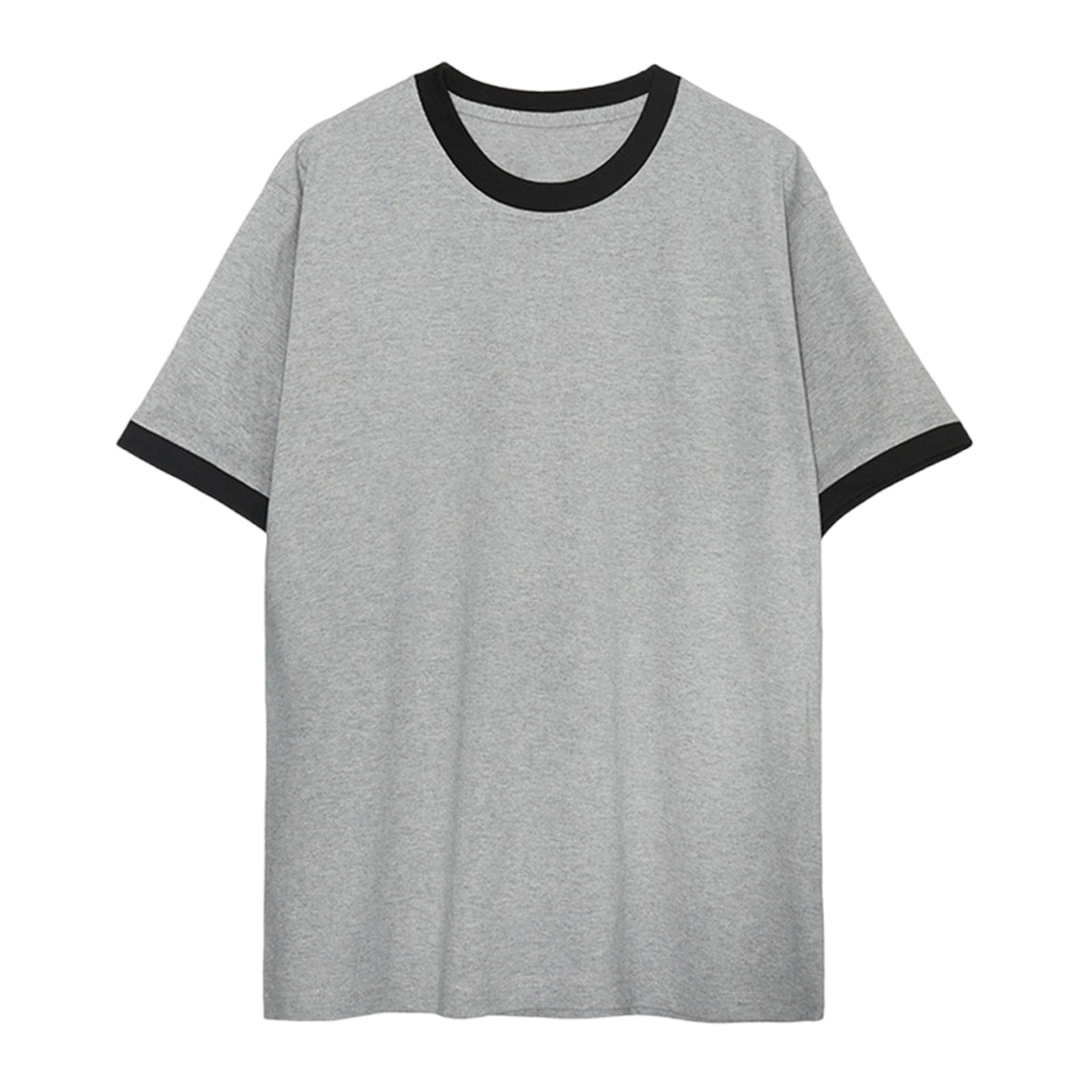 Bixock Shirts for Men,Men's Casual Shirts Short Sleeve Crew Neck Color ...