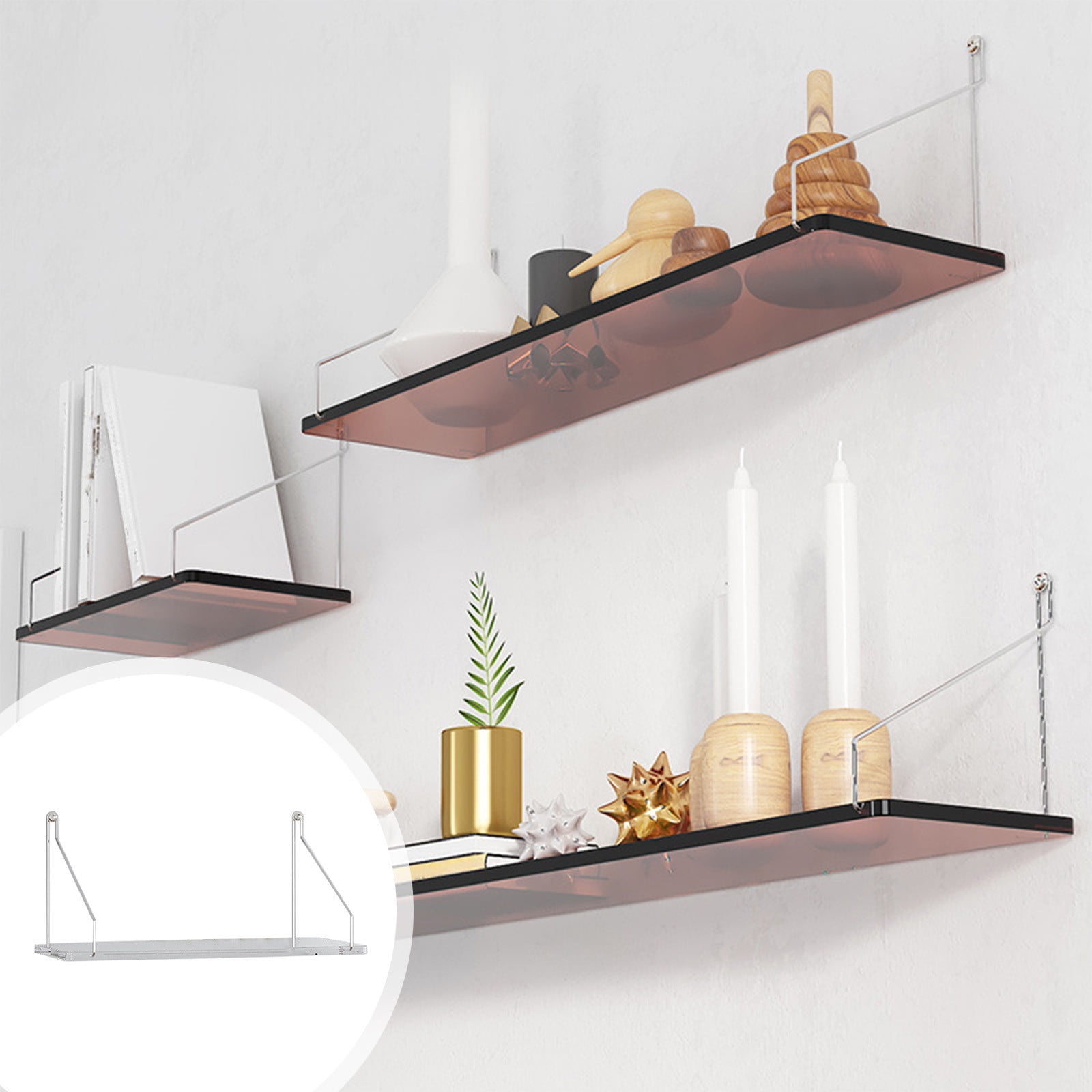 Bixock Shoe Storage Rack Acrylic Milky White Bathroom Toilet Shelf ...