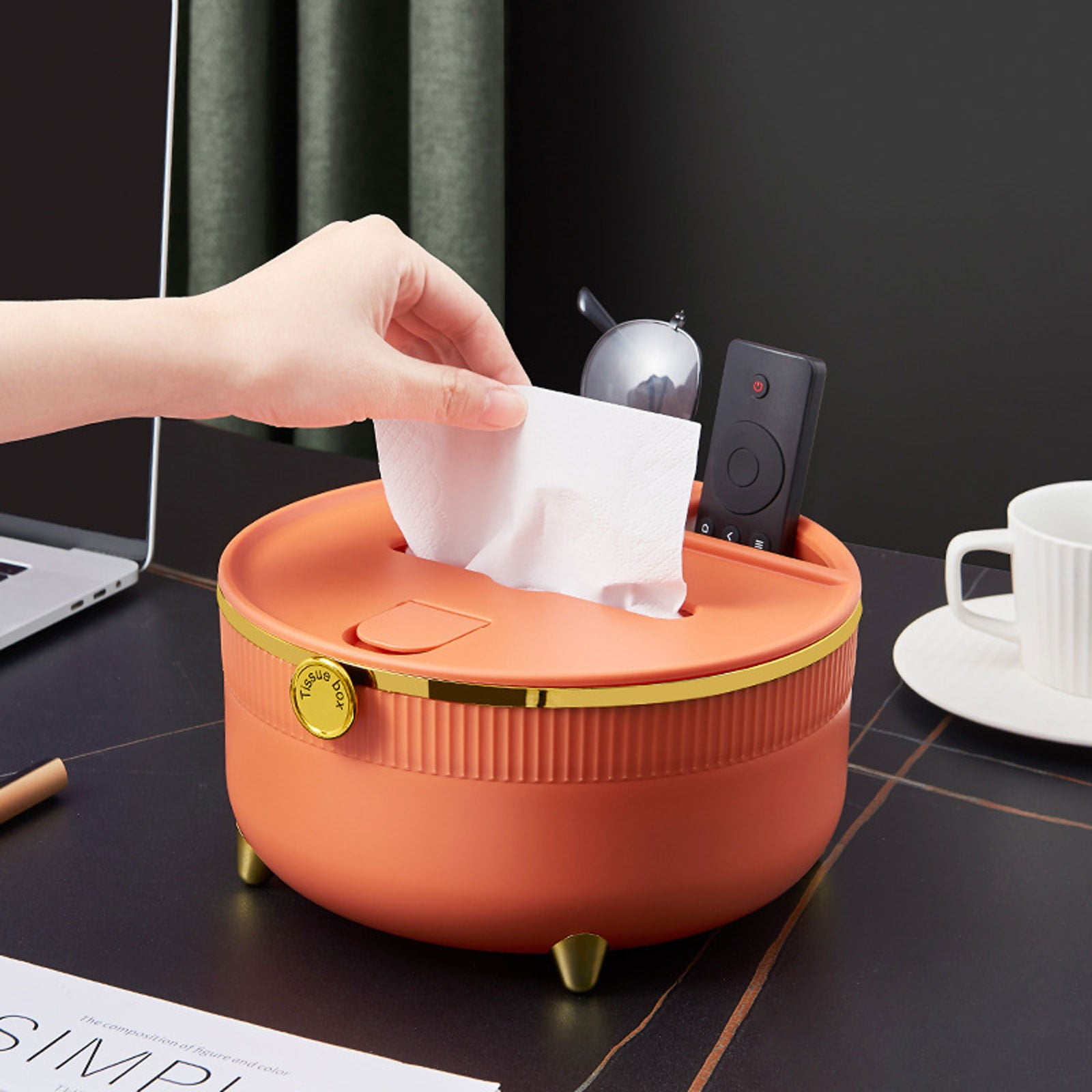 Bixock Storage Supplies Desktop Tissue Box Household Living Room Remote ...