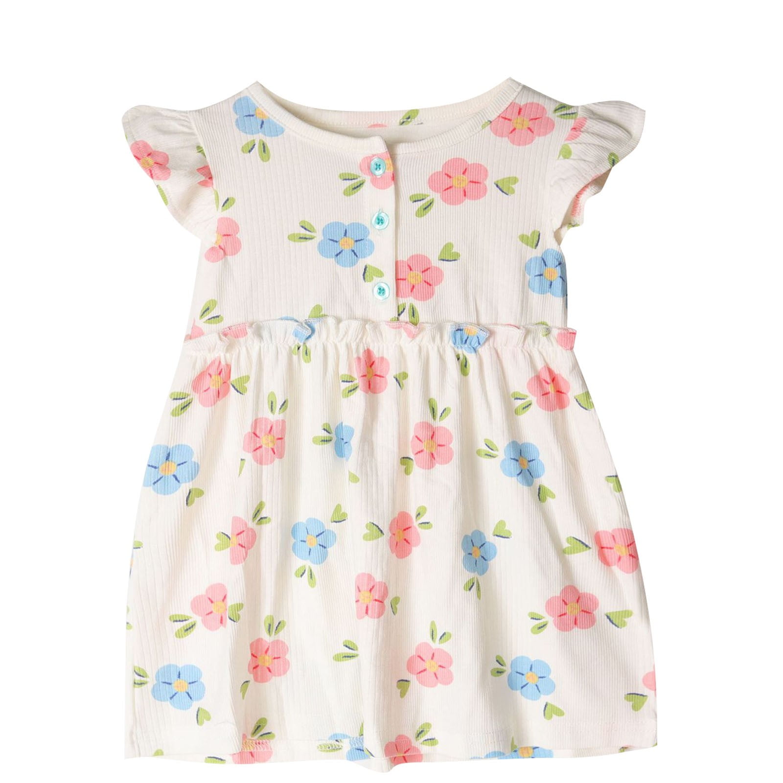Bixock Summer Girls' Floral Print Dress Girls' Cotton Silk Dress ...