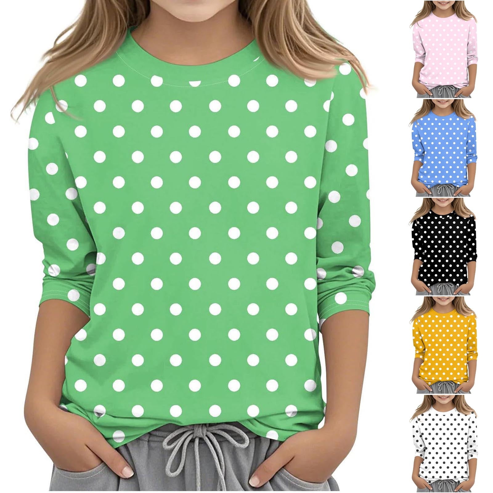 Bixock Summer Girls Tops,Toddler Girls Cotton T-Shirt,Kids 3/4 Sleeve ...