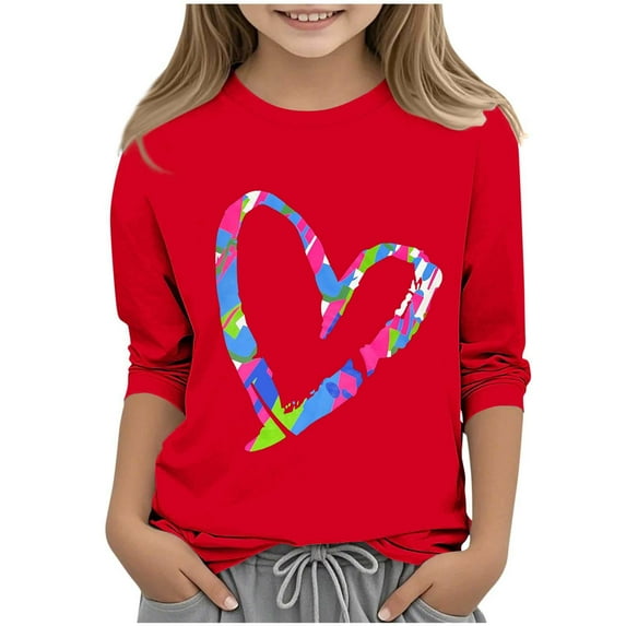 Bixock Toddler Boys and Girls Tops,Kids Long Sleeve Tops Valentine ...