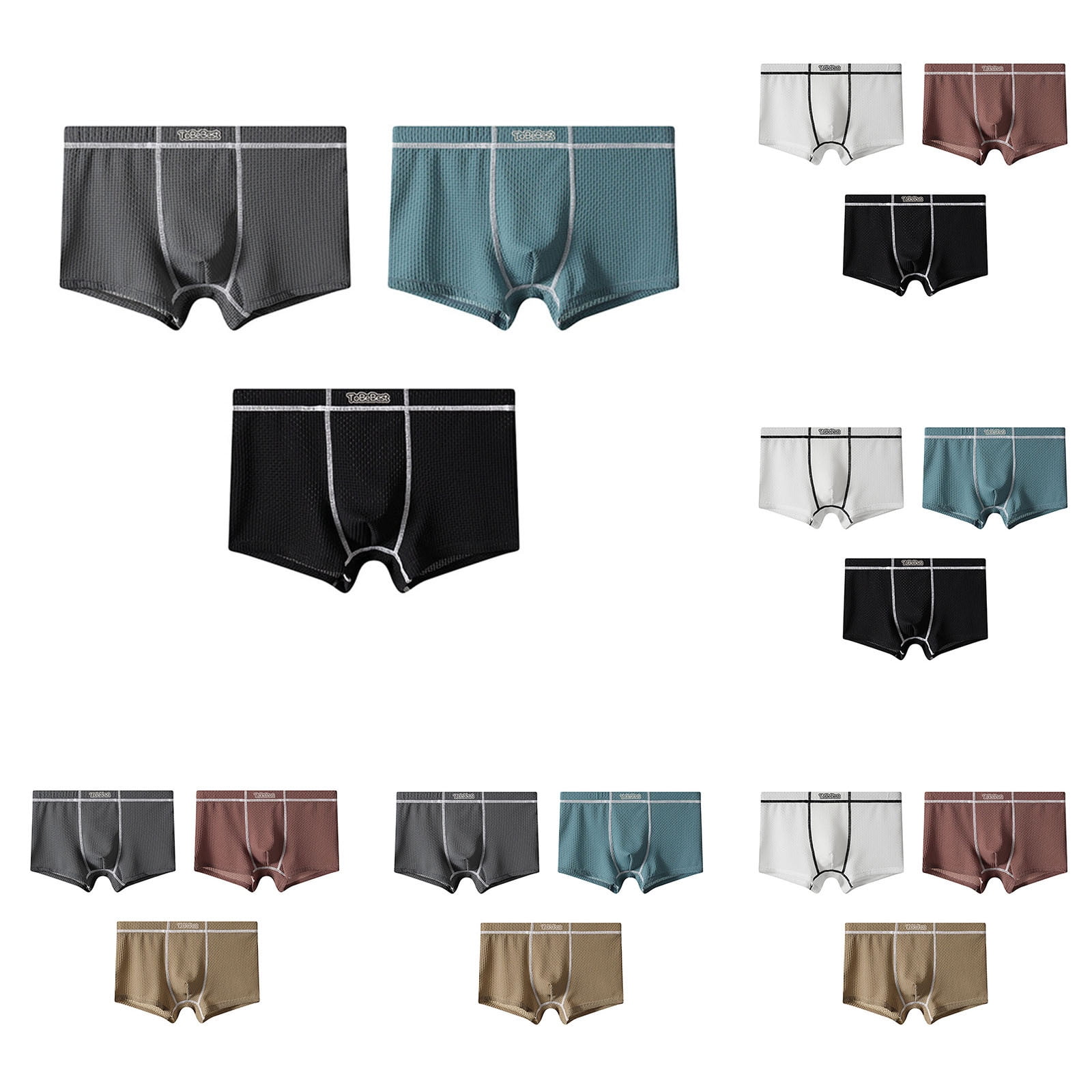 Bixock Underwear for Men,Men's Big and Tall Underwear Mid Waist Pius ...