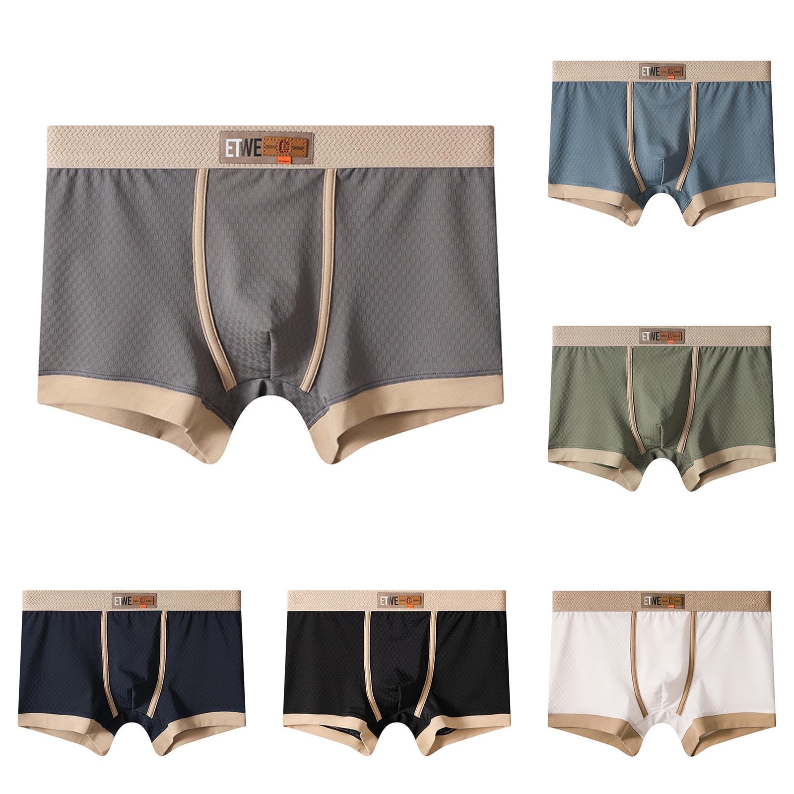 Bixock Underwear for Men,Men's Big and Tall Underwear Mid Waist Pius ...