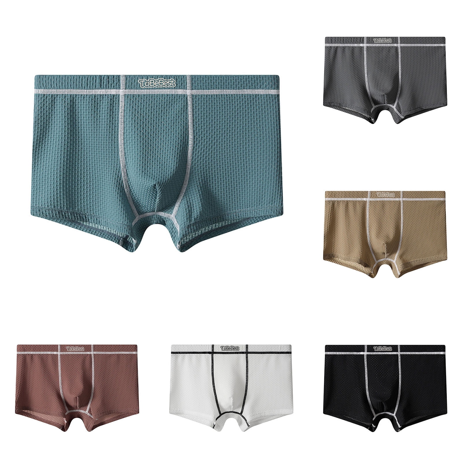 Bixock Underwear for Men,Men's Big and Tall Underwear Mid Waist Pius ...