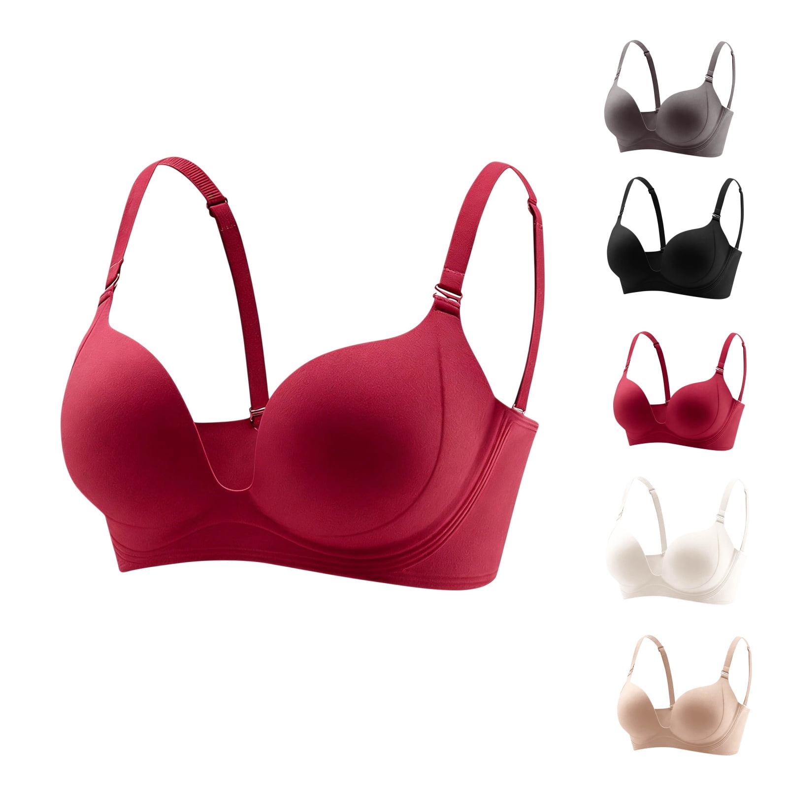 Bixock Underwire for Women,Women's Bras Solid Color Convertible Strap ...