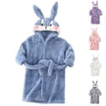 Bixock Unisex Toddler Robe for Girls Boys Hooded Robe Kids Fleece ...