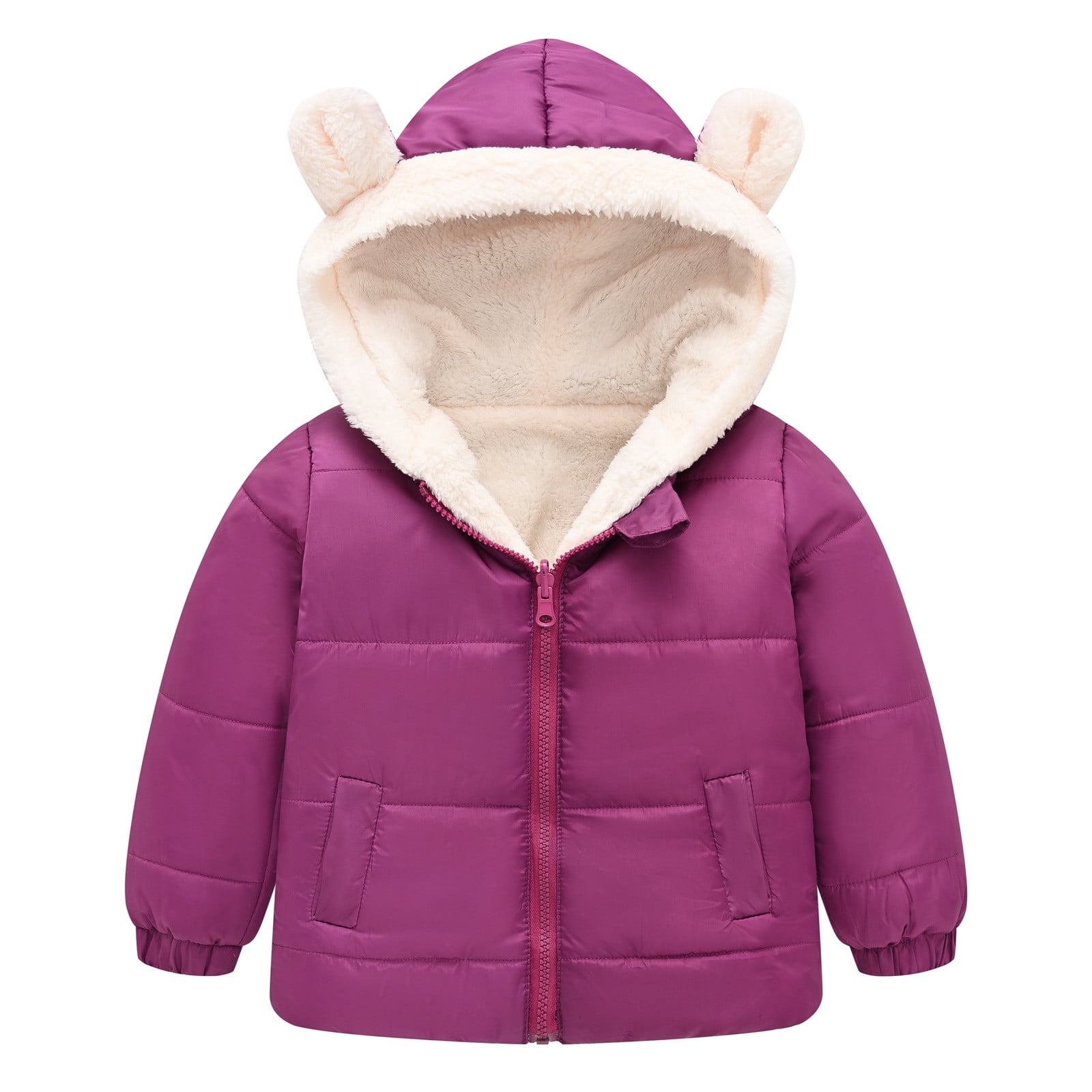 Bixock Winter Jackets for Kids,Fleece Jacket Boys and Girls,Children's Winter Solid Color Casual ...