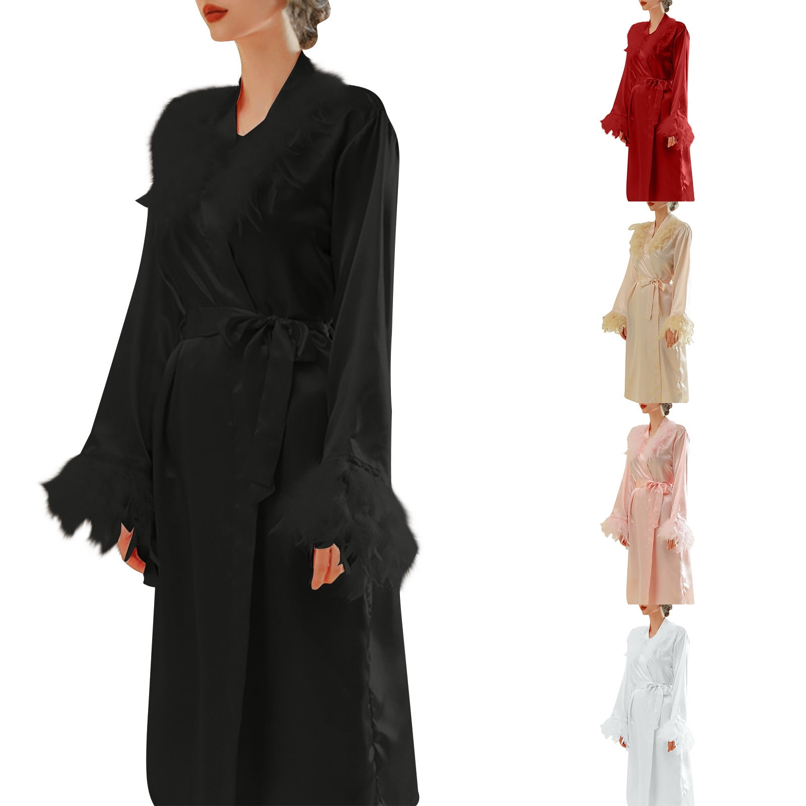 Bixock Women Fall and Winter Pajamas,Women Warm Sleepwear Robes,Women’s ...