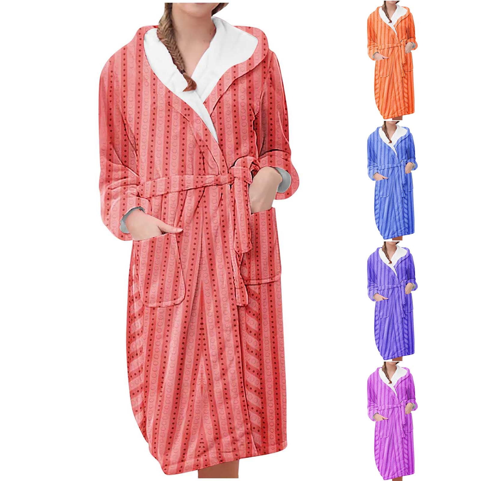 Bixock Women Fall and Winter Pajamas,Women Warm Sleepwear Robes,Women’s ...