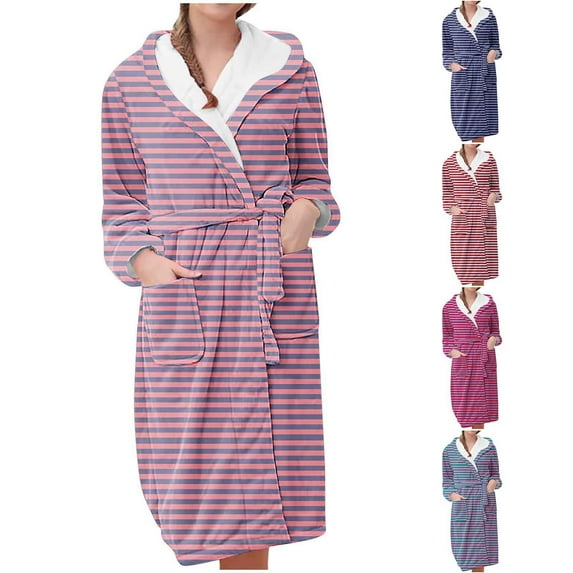 Bixock Women Fall and Winter Pajamas,Women Warm Sleepwear Robes,Women’s ...
