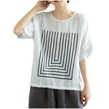 Bixock Women Lightweight Casual Tops,Fashion Blouse for Women,Print V ...