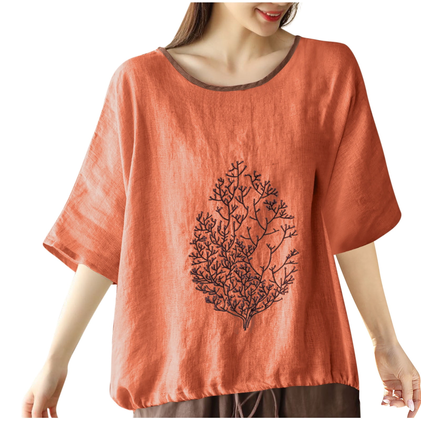 Bixock Plus Size Casual Tops for Women,Short Sleeve Shirt for Women ...