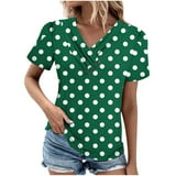 Bixock Women Lightweight Tops,Blouse for Women,Print V Neck Drop ...