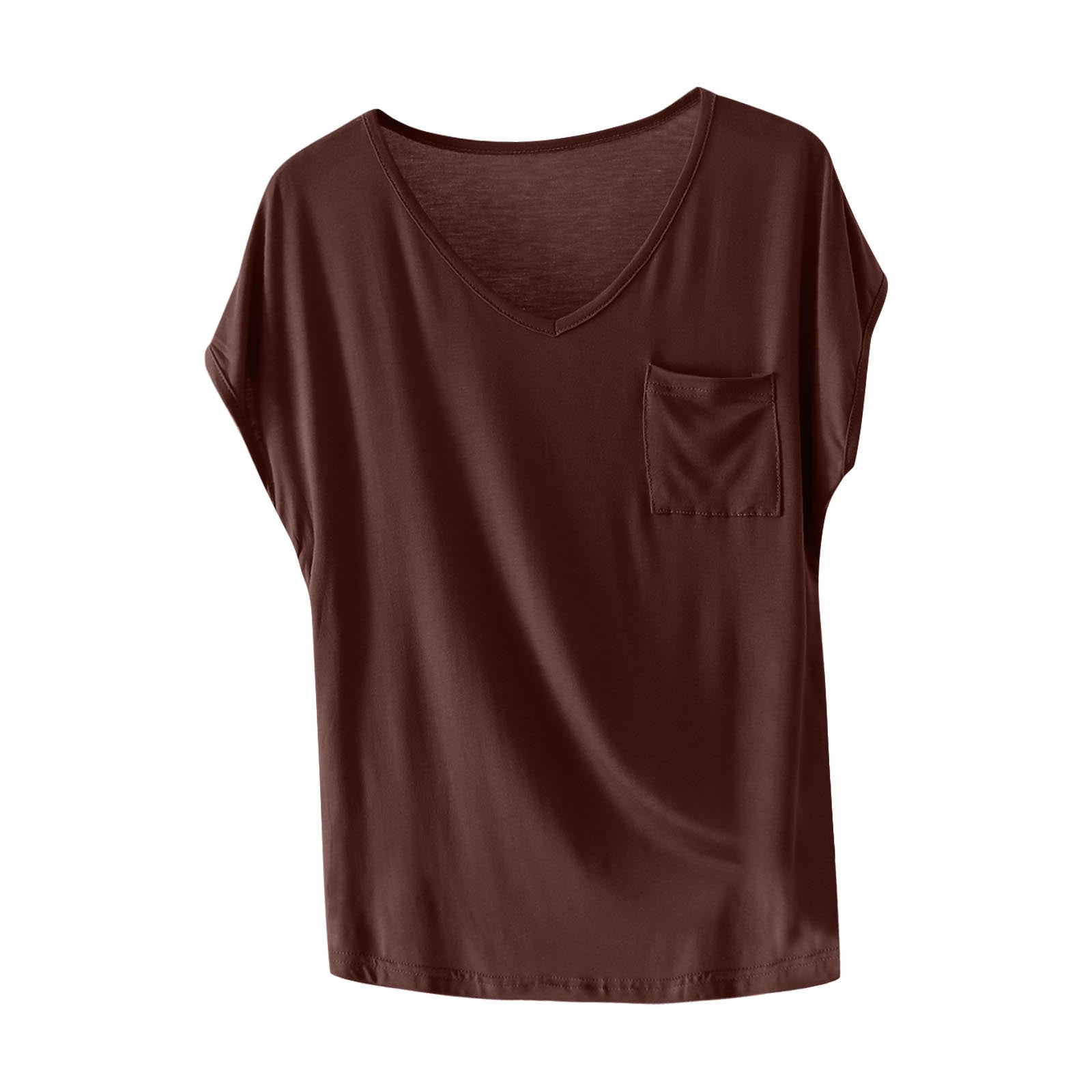 Bixock Women Lightweight Tops,Blouse for Women,Solid Color V Neck ...