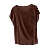 Bixock Women Lightweight Tops,Blouse for Women,Solid Color V Neck ...