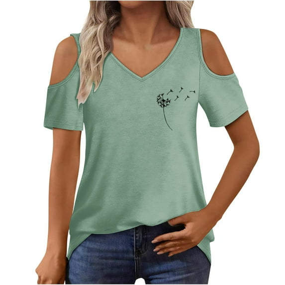 Bixock Women Lightweight Tops,Casual Blouse for Women,Regular Print V ...