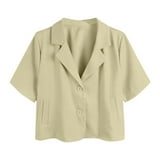 Bixock Women Lightweight Tops,Casual Blouse for Women,Solid Color Denim ...