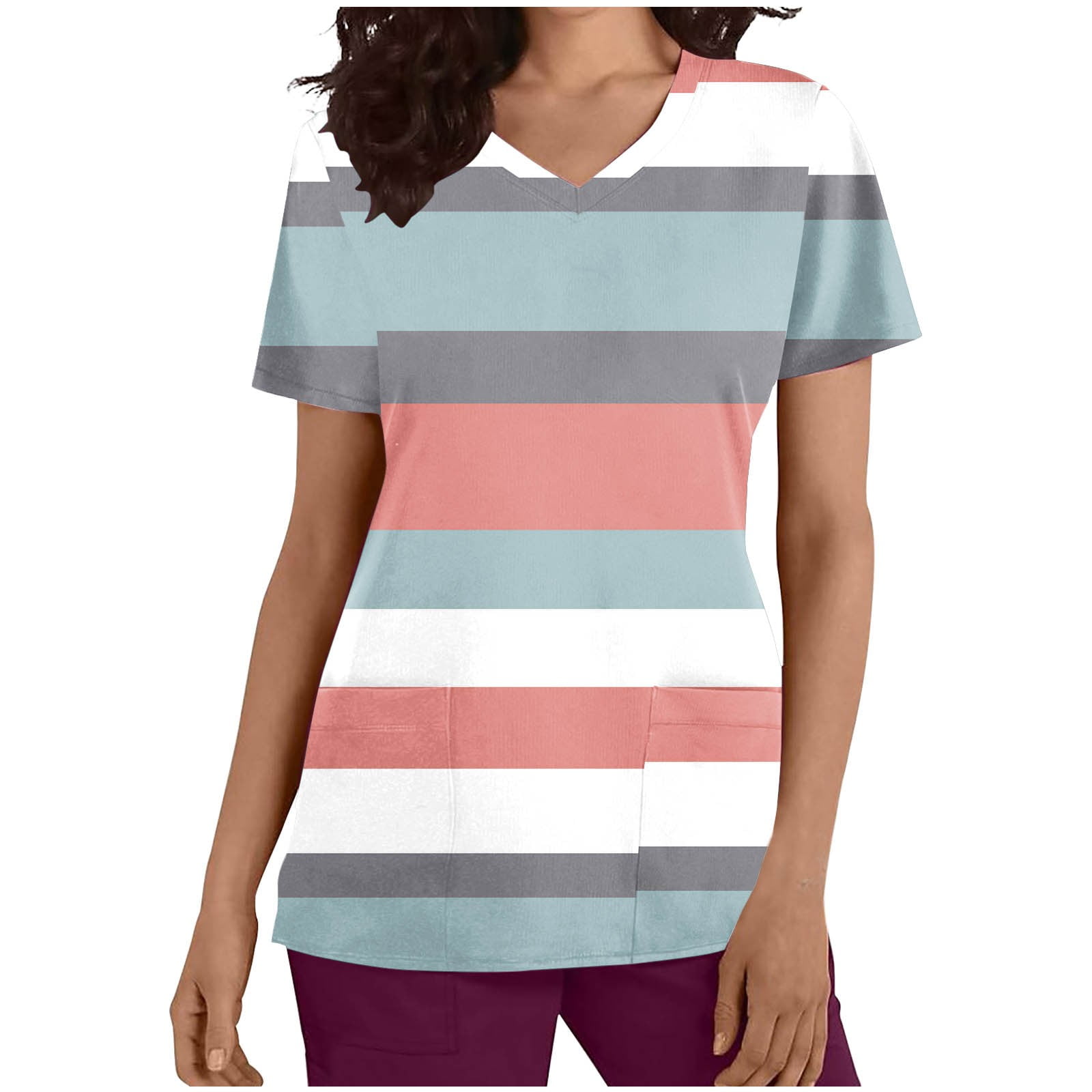 Bixock Women Lightweight Tops,Fashion Blouse for Women,Solid Color V ...