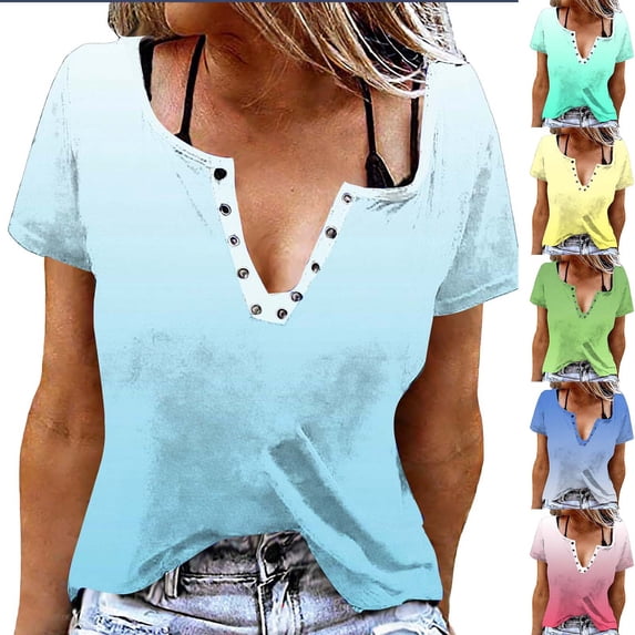 Bixock Women Plus Size Tops,Blouse for Women Printed Short Sleeve T ...