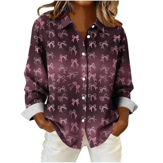 Bixock Women Plus Size Tops,Blouse for Women Valentine Print Long ...