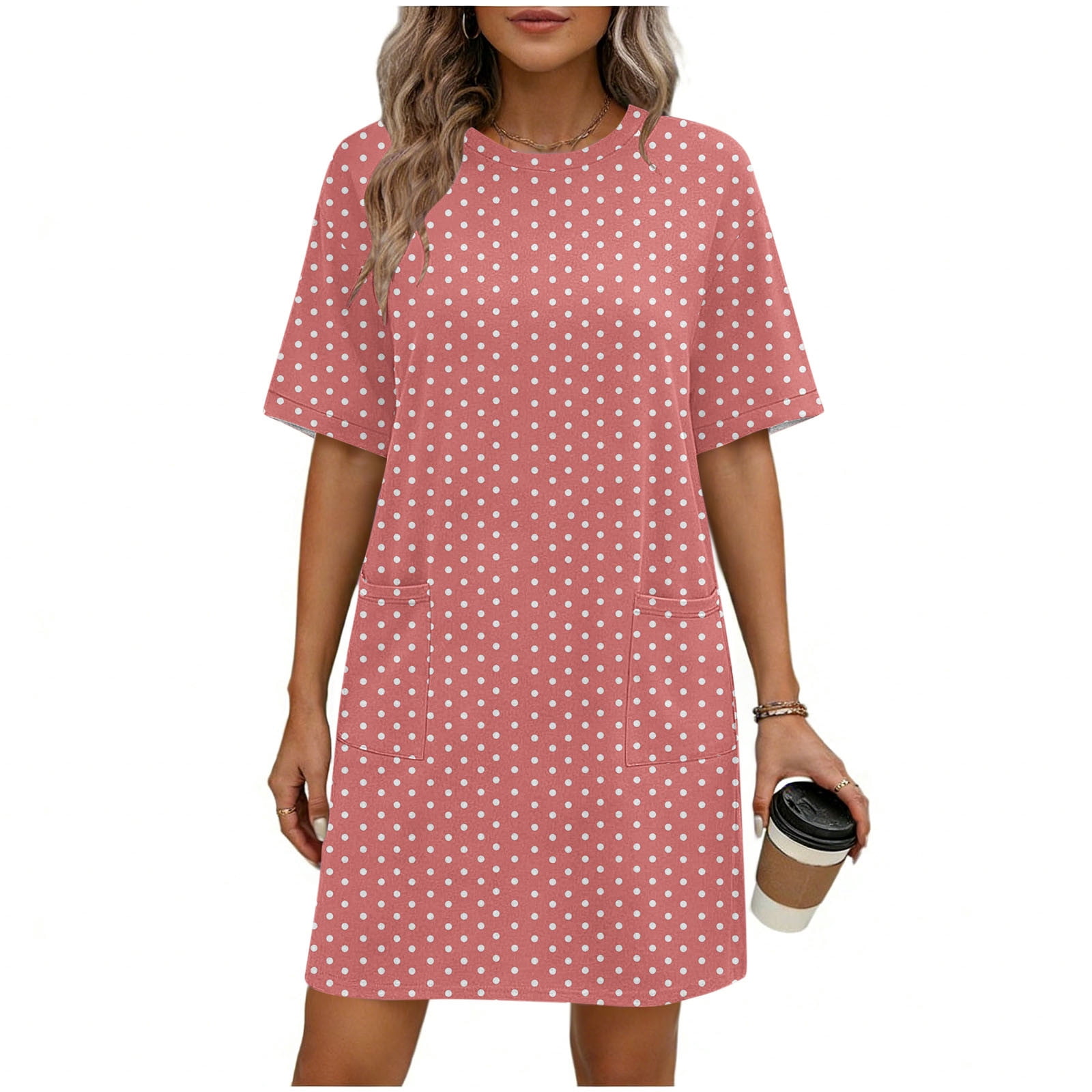 Bixock Women's Bodycon Mini Dress Solid Color Crew Neck Short Sleeve ...