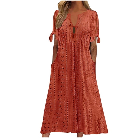 Bixock Women's Maternity Dress Baby Shower Short Sleeve High Waist A ...