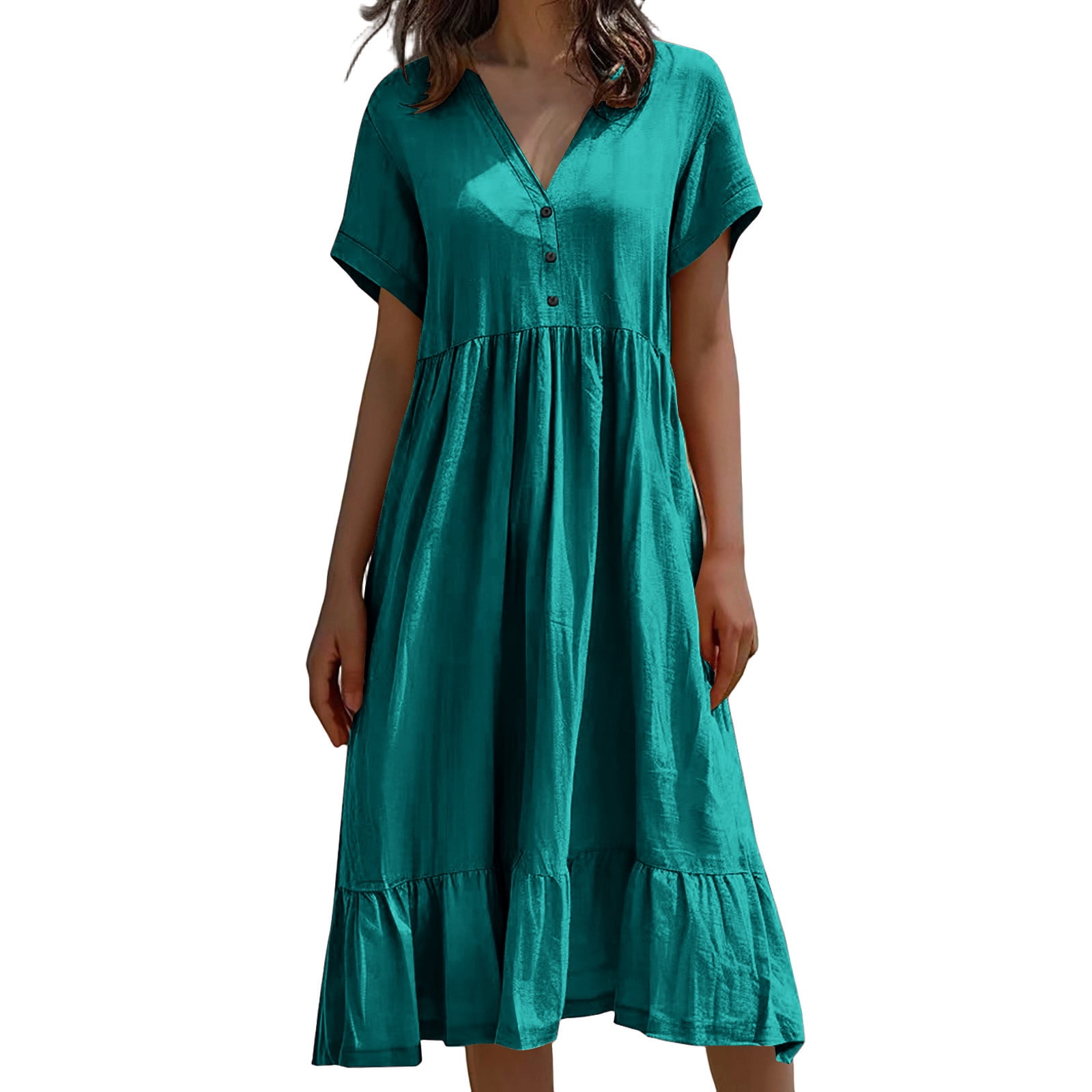 Bixock Women's Summer Maternity Dress for Photoshoot Bow V Neck Short ...