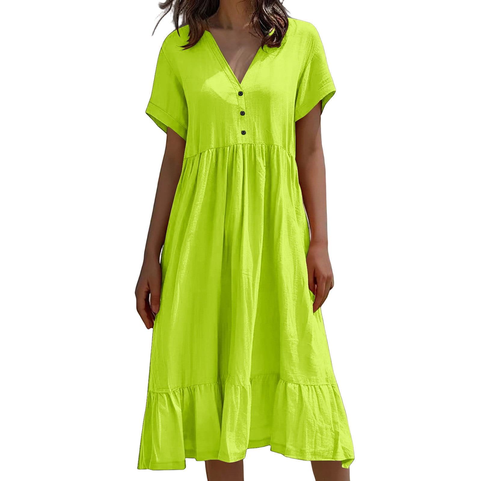 Bixock Women's Summer Maternity Dress for Photoshoot Bow V Neck Short ...