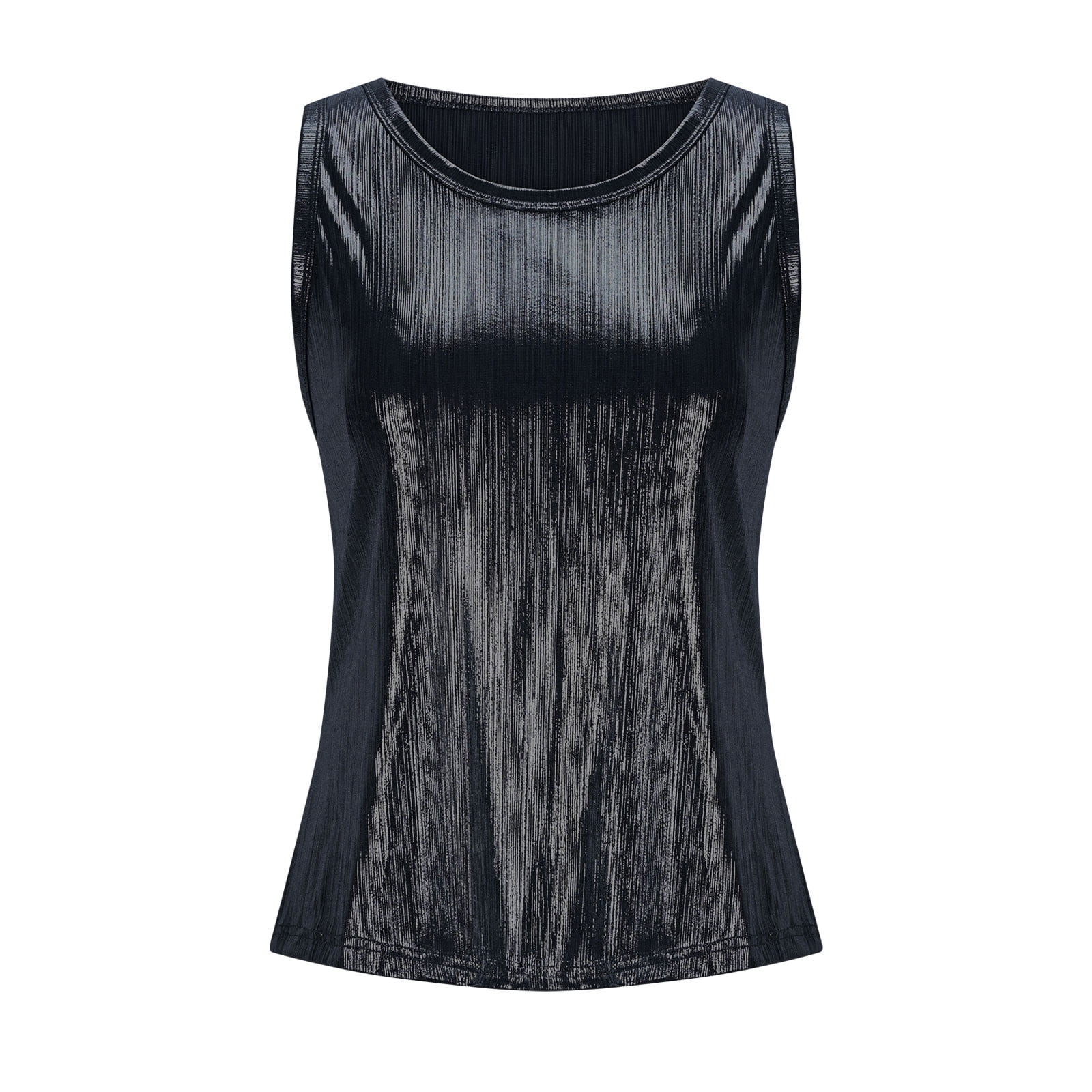 Bixock Women's Tank Tops Casual Summer Tops Solid Color Crew Neck ...