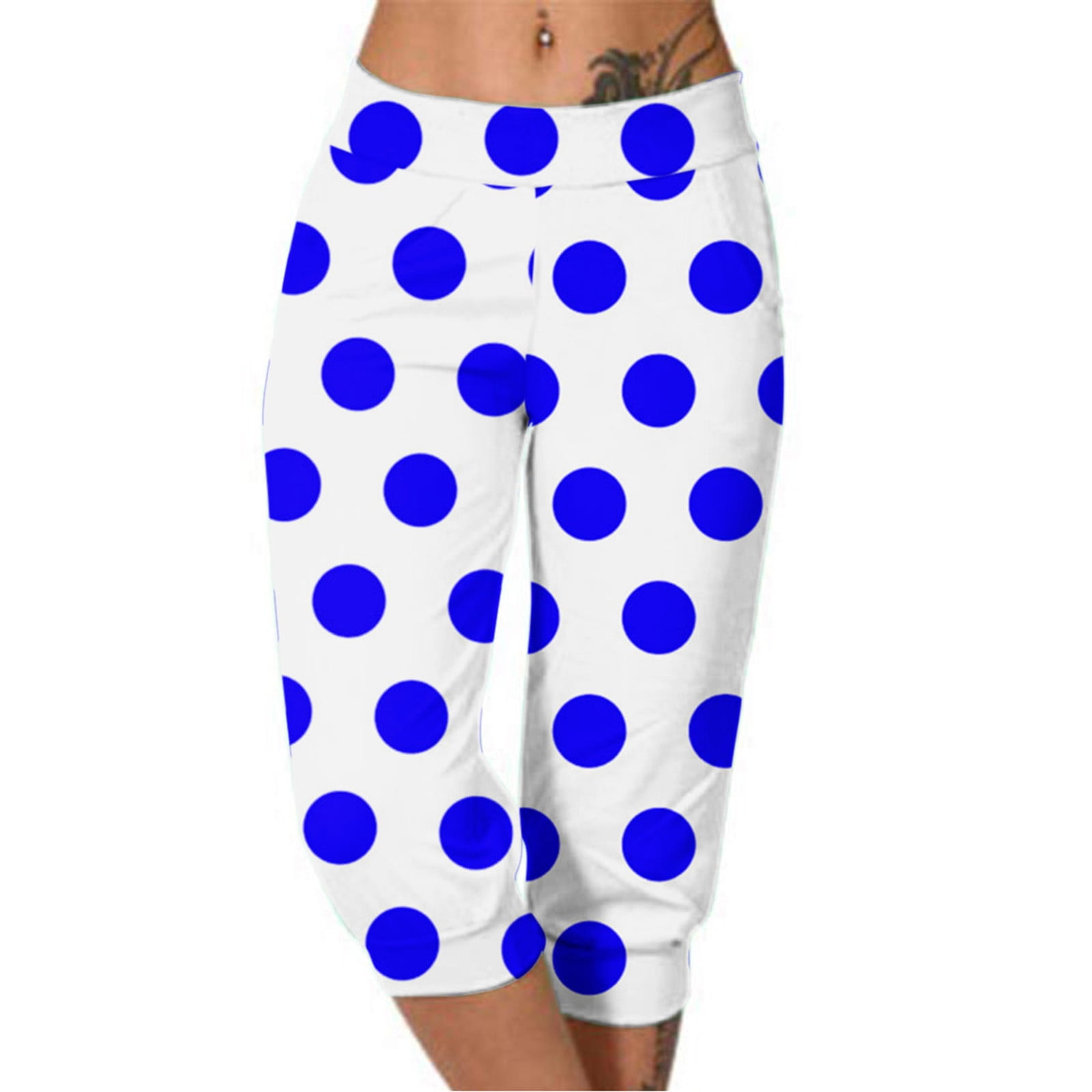 Bixock Women's Wide Leg Capri Pants High Waist Side Pocket Elastic ...