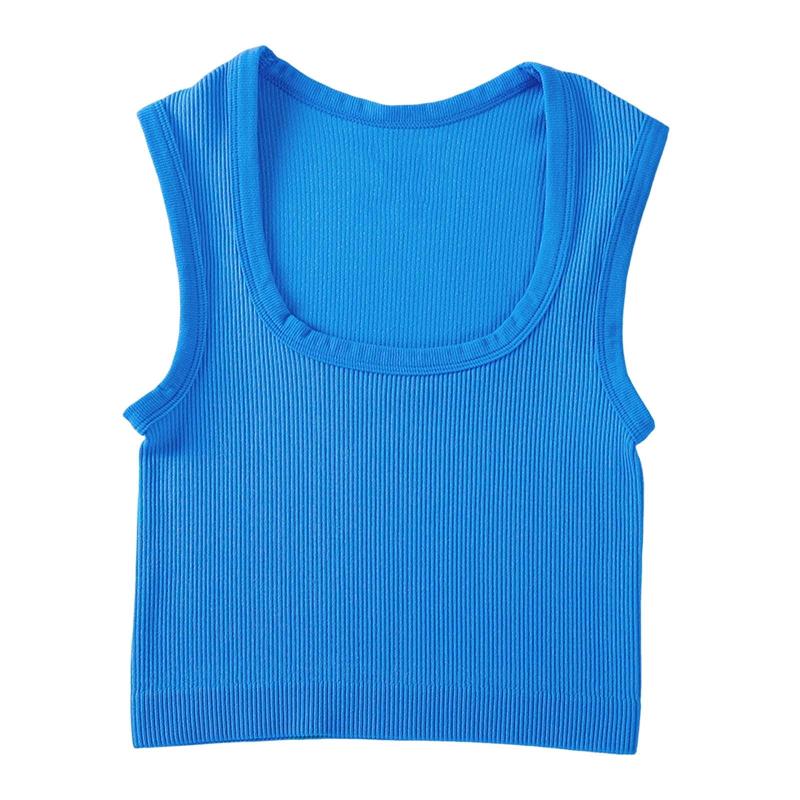 Bixock Women's Workout Short Tank Tops,Activewear Blouses,Solid Color ...