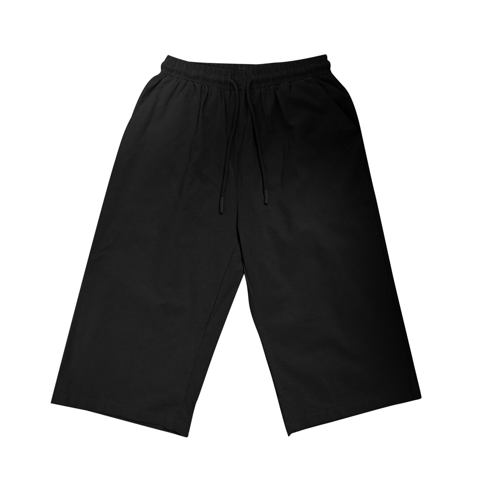 Bixock Women's Capri Pants Cargo Shorts Solid Color Casual Shorts Knee ...