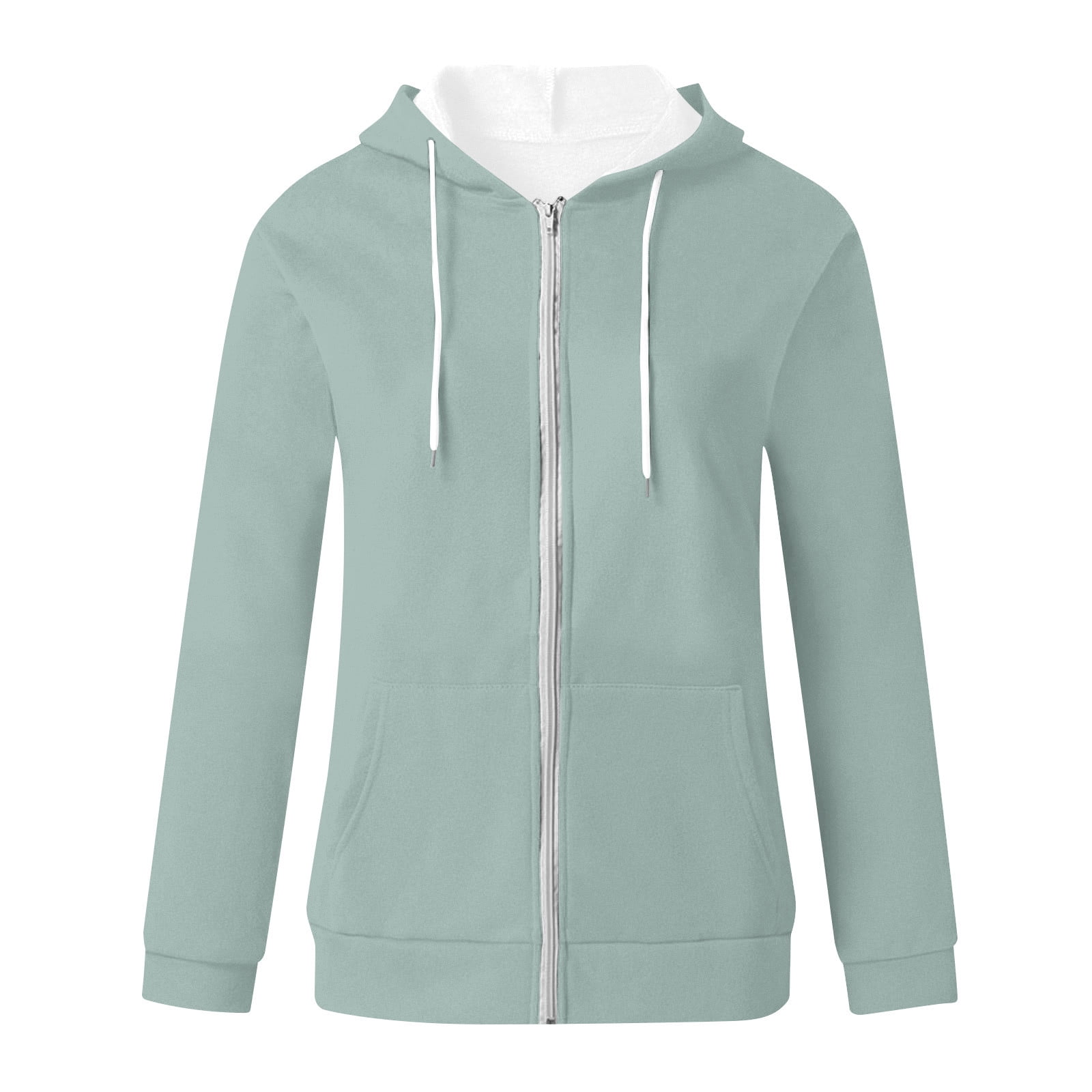 Bixock Women's Zip Up Hoodies Casual Long Sleeve Sweatshirts Fall Track ...
