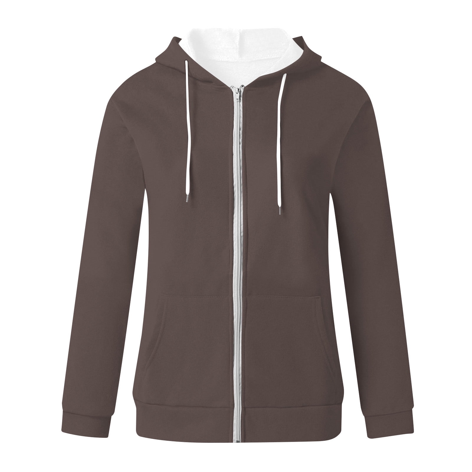 Bixock Women's Zip Up Hoodies Casual Long Sleeve Sweatshirts Fall Track ...