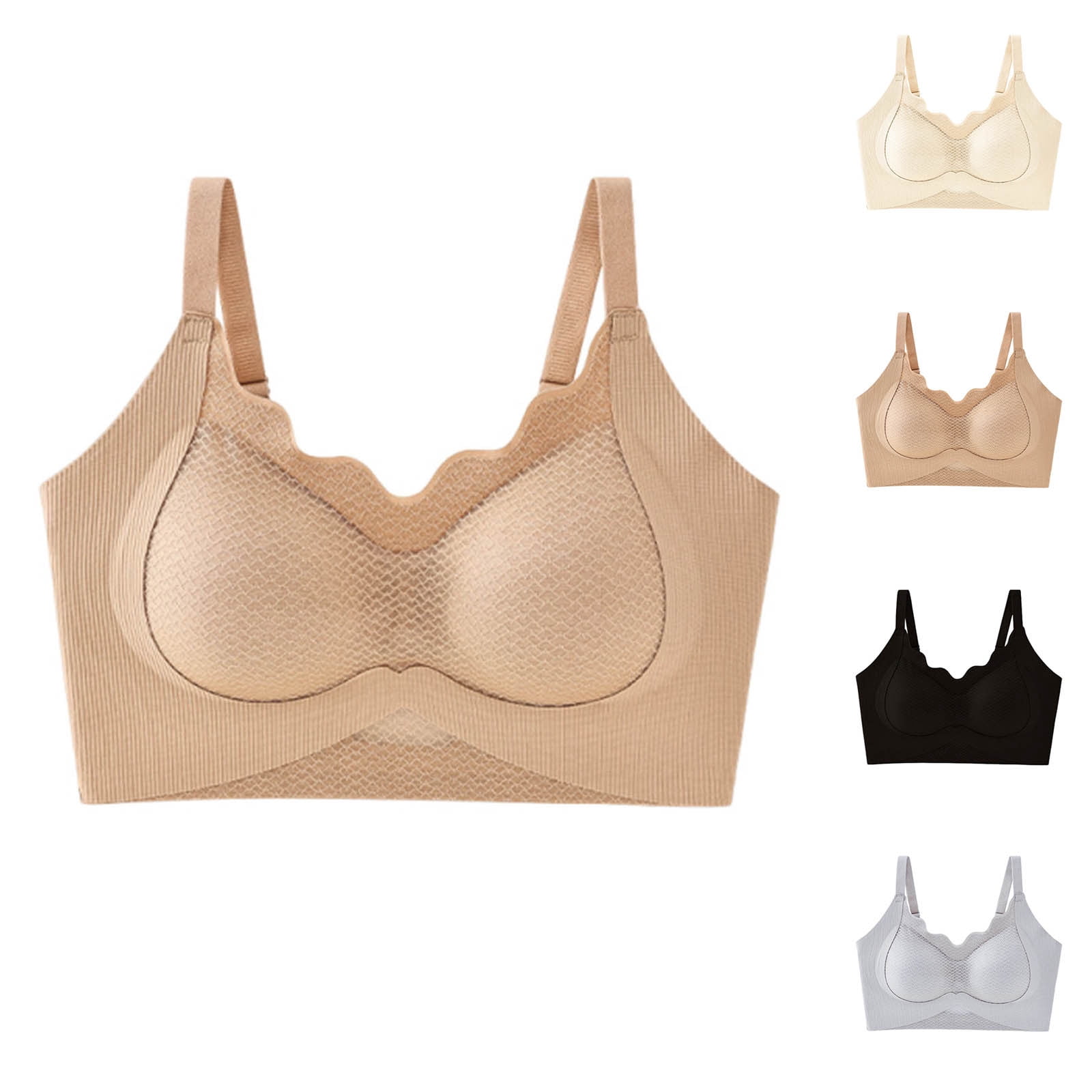 Bixock Womens Wireless Bras Push Up Bralette Supportive Everyday Bras ...