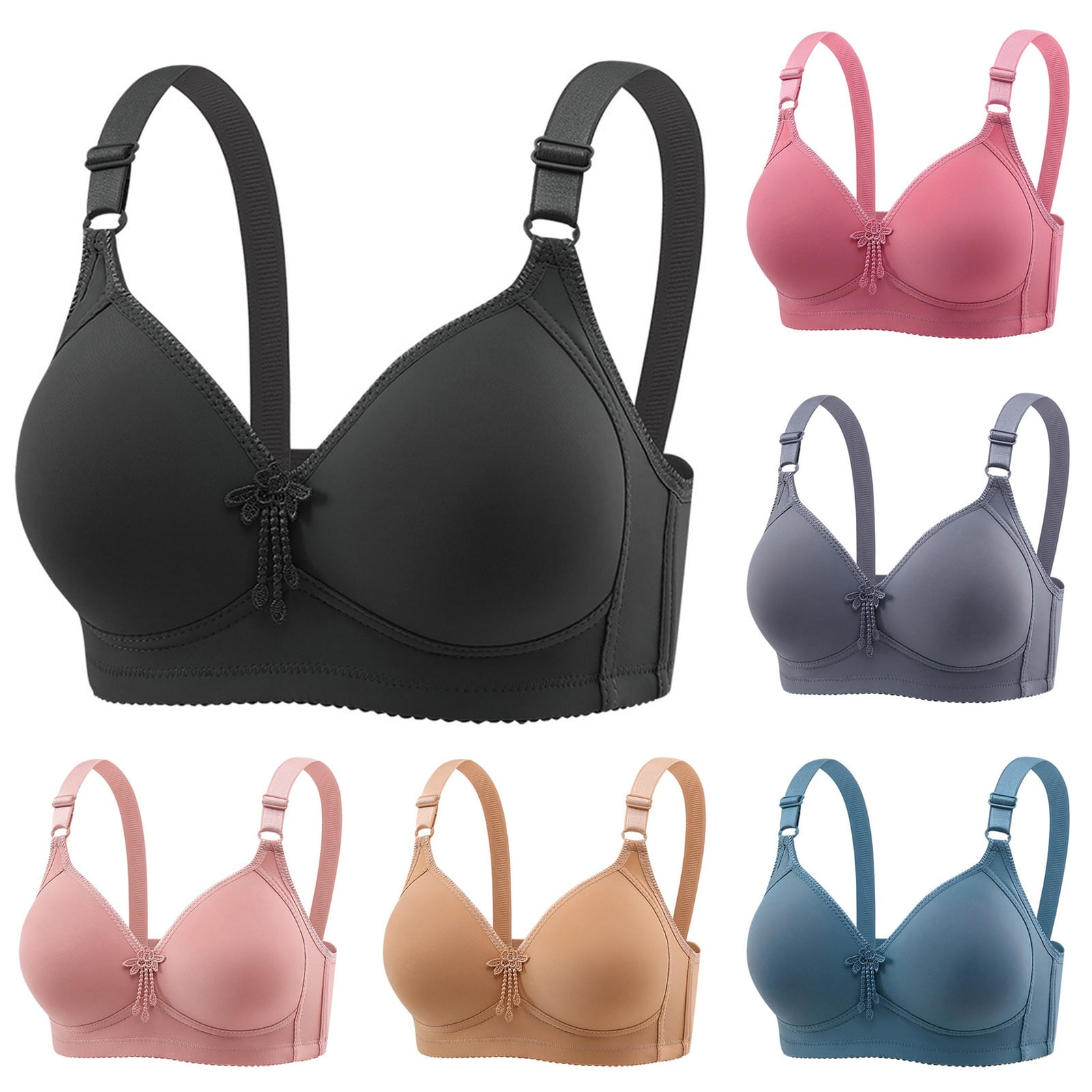 Bixock Womens Wireless Jelly Bras Push Up Bras Breathable Lightweight ...
