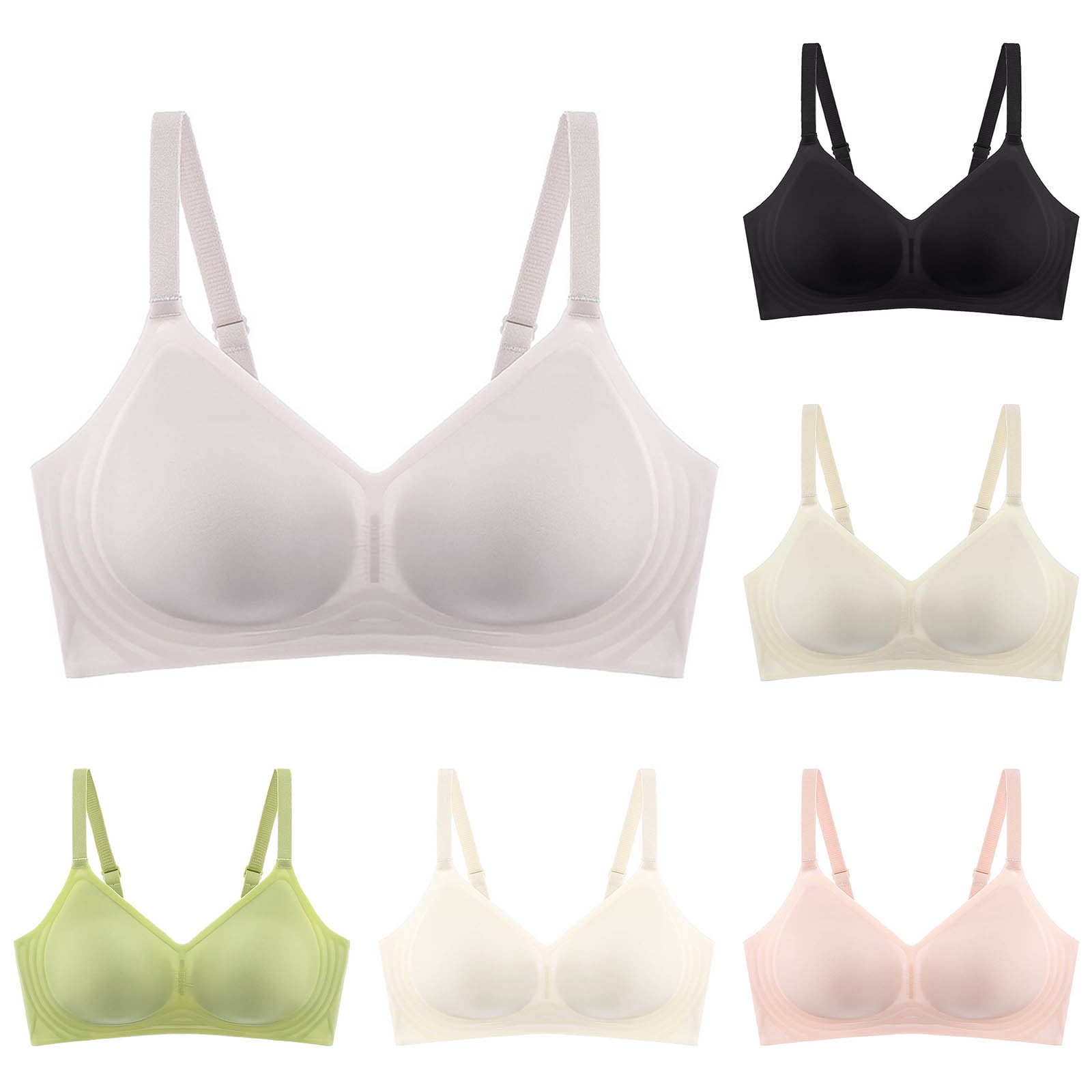 Bixock Womens Wireless Jelly Bras Side Support Lift No Underwire ...