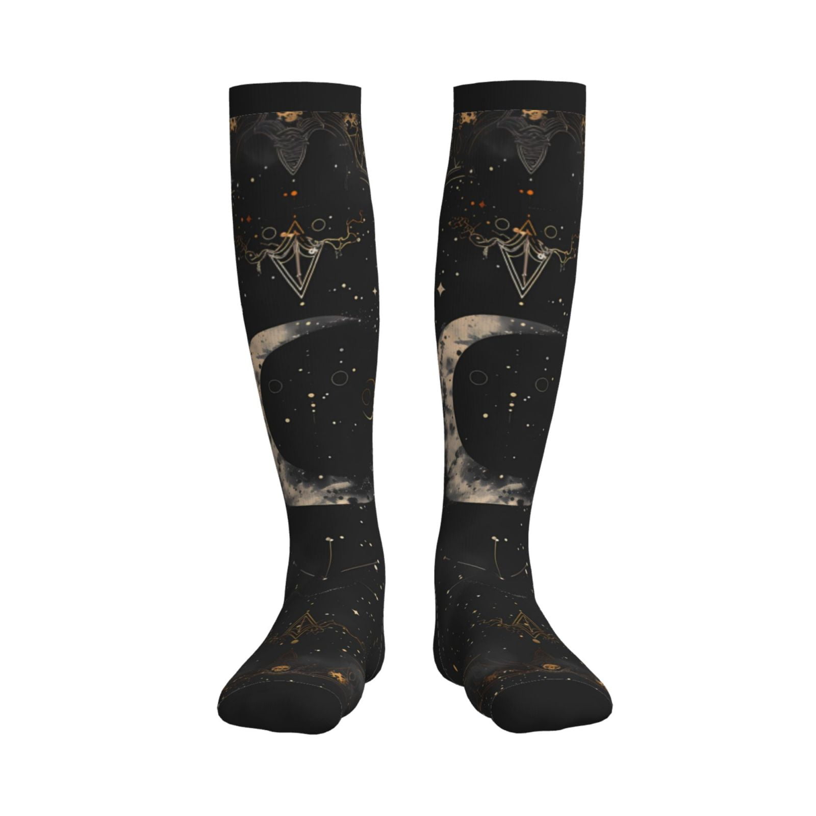 Bixox Abstract Starry Sky Moon Print Compression Socks,Compression ...