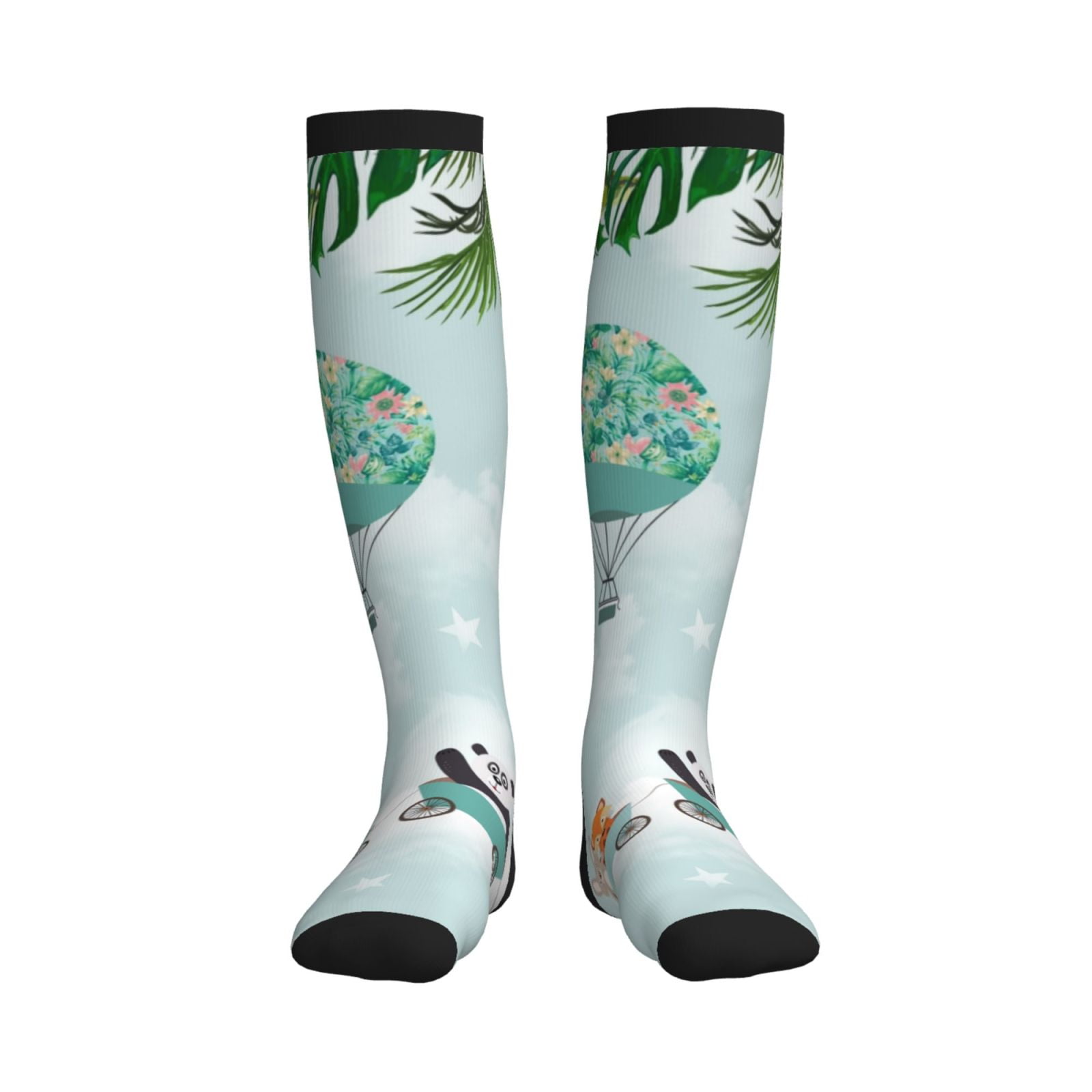 Bixox Animals Riding Across The Sky Print Compression Socks,Compression ...