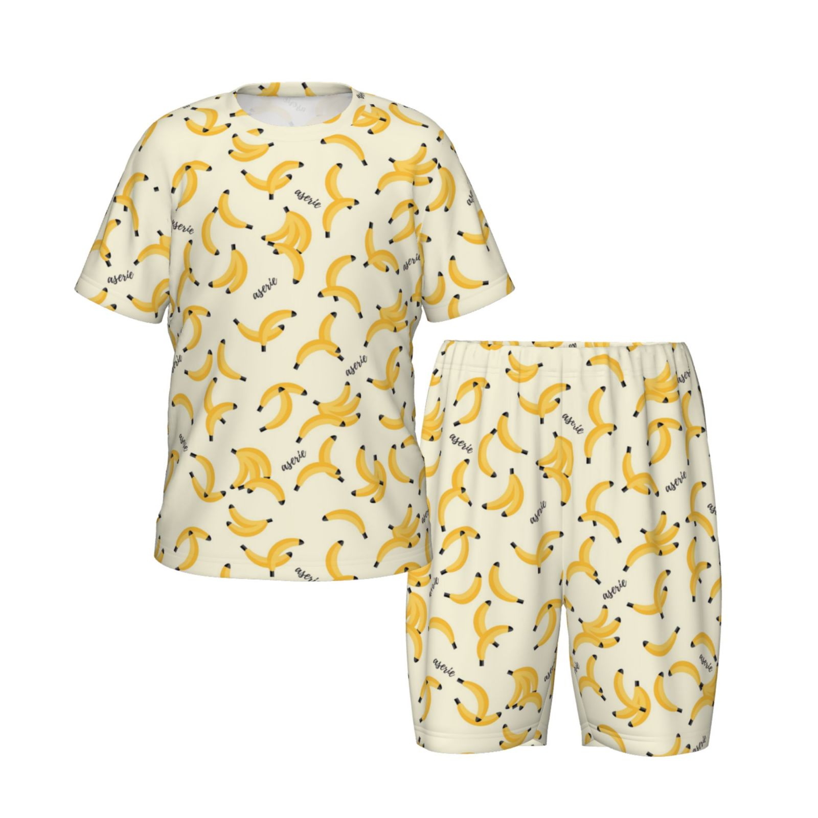 Bixox Banana Pattern children's Summer Short Sleeve Pajamas Set for ...
