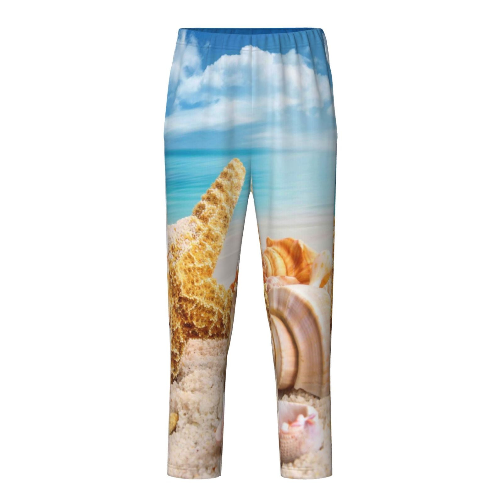 Bixox Beach Starfish Shell Print Boys Pajama Pants Sleep Pants Soft ...