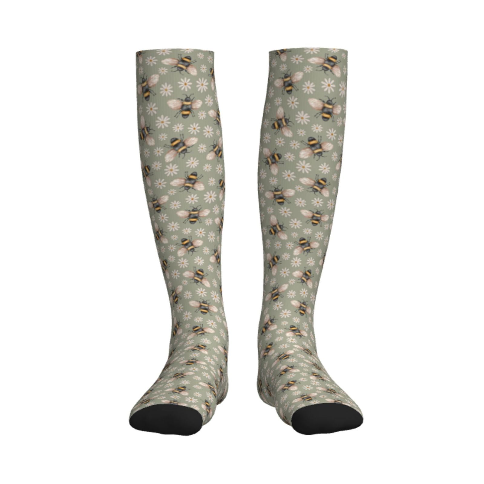 Bixox Bees And Chamomile Print Compression Socks,Compression Socks ...