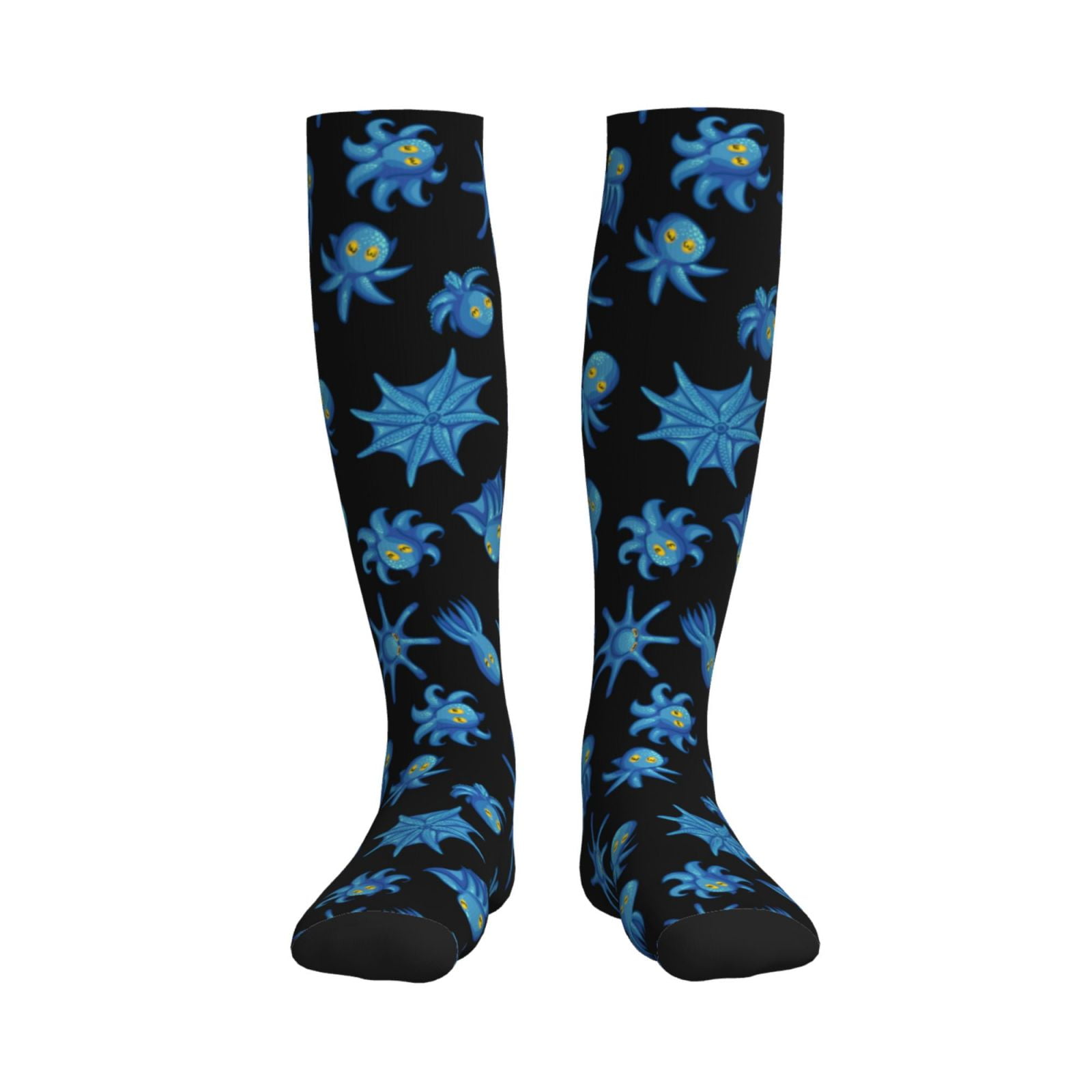 Bixox Blue Octopus Print Compression Socks,Compression Socks Women ...