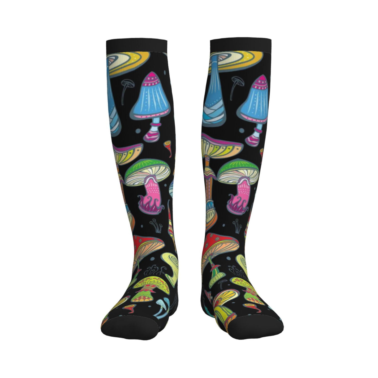 Bixox Bright Mushrooms Print Compression Socks,Compression Socks Women ...