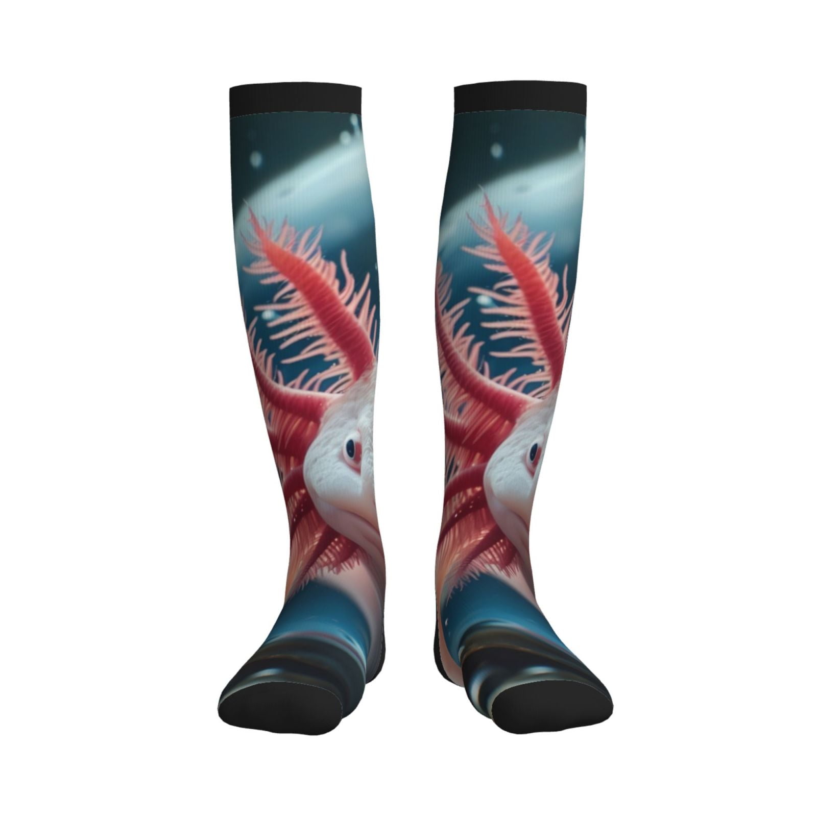 Bixox Bubbles Axolotl Fantasy Print Compression Socks,Compression Socks ...