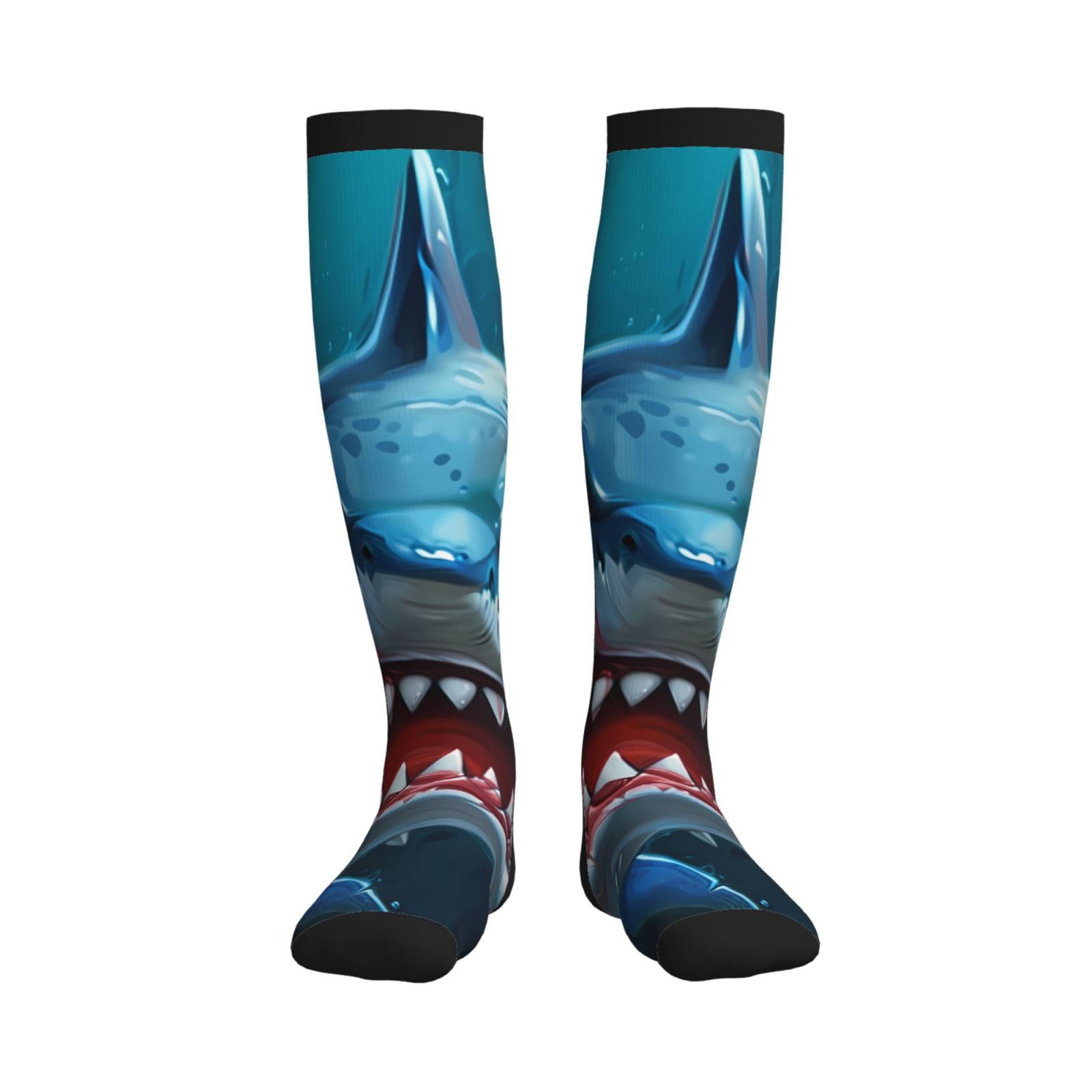 Bixox Cartoon Cute Shark Print Compression Socks,Compression Socks ...