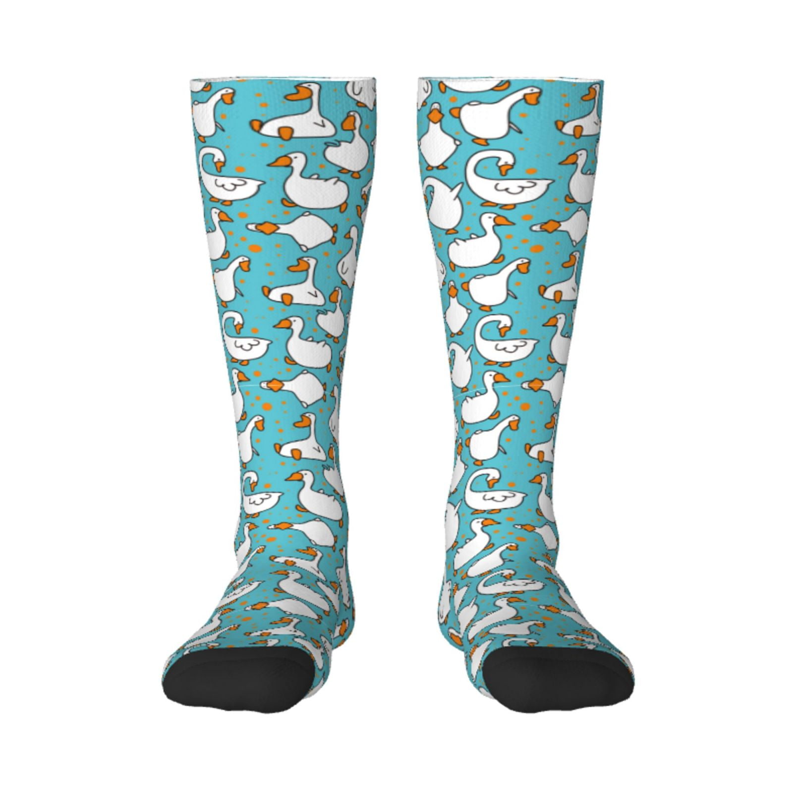 Bixox Cartoon Funny Goose Patterned Men's and Women's Knee Socks High ...